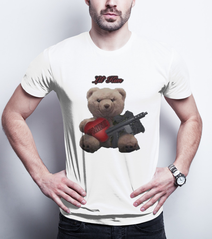 Lil Kim #Mine Teddy Bear With Gun T-Shirt