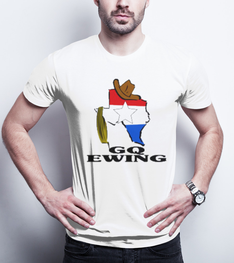 Lone Star GQ Ewing Texas Hat Star Colors T-Shirt