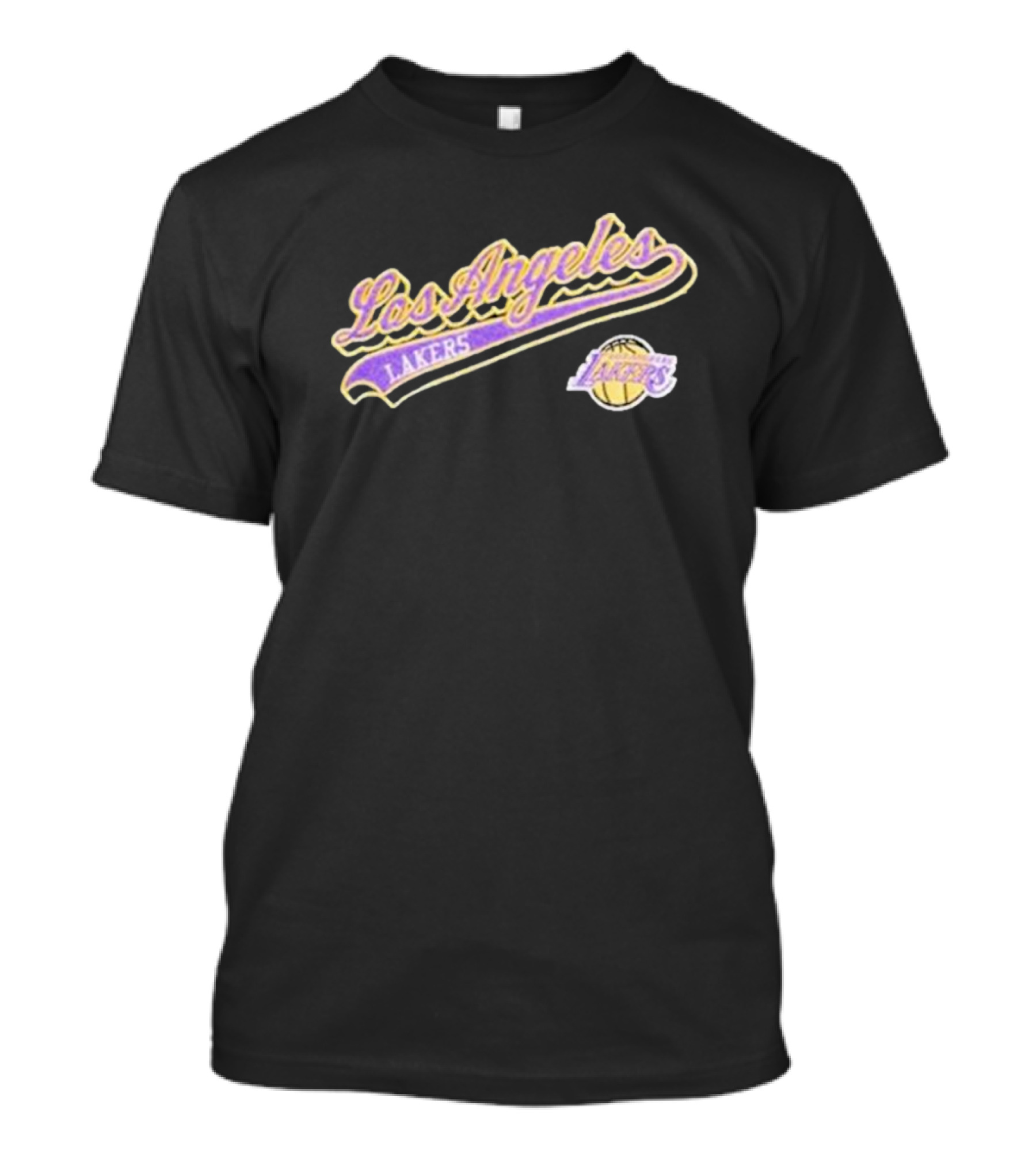 Los Angeles Lakers Script Logo Basketball T-Shirt