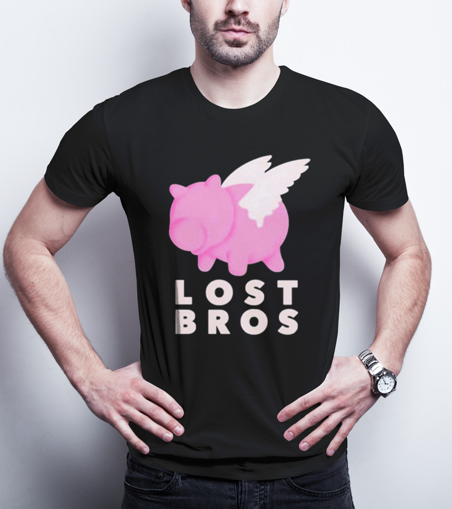 Lost Bros When Hamm Flies Pig With Wings T-Shirt
