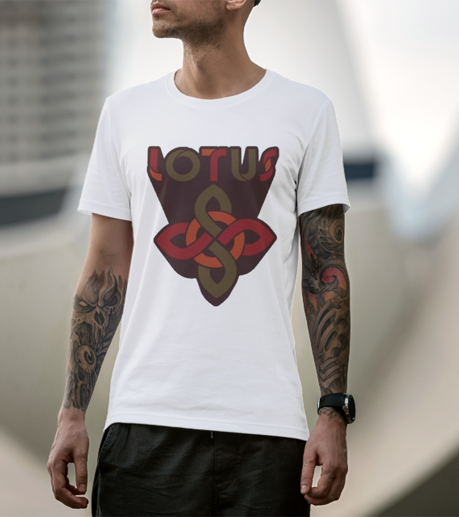 Lotus Celtic Knot Brown Red Green T-Shirt