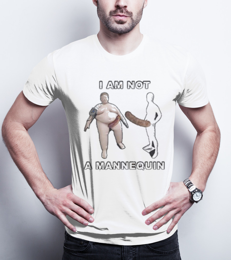 Lucca International Store I Am Not A Mannequin Sausages T-Shirt