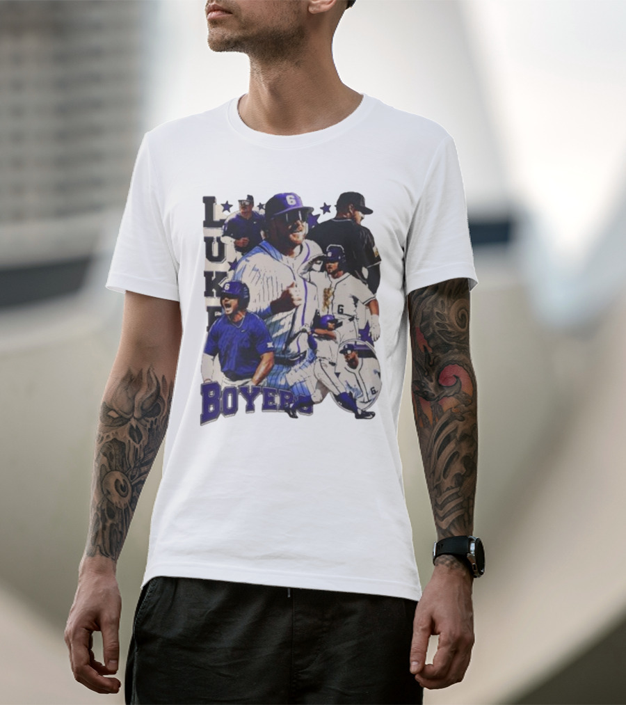 Luke Boyers TCU Horned Frogs Baseball 6 Multi-Action Highlights T-Shirt