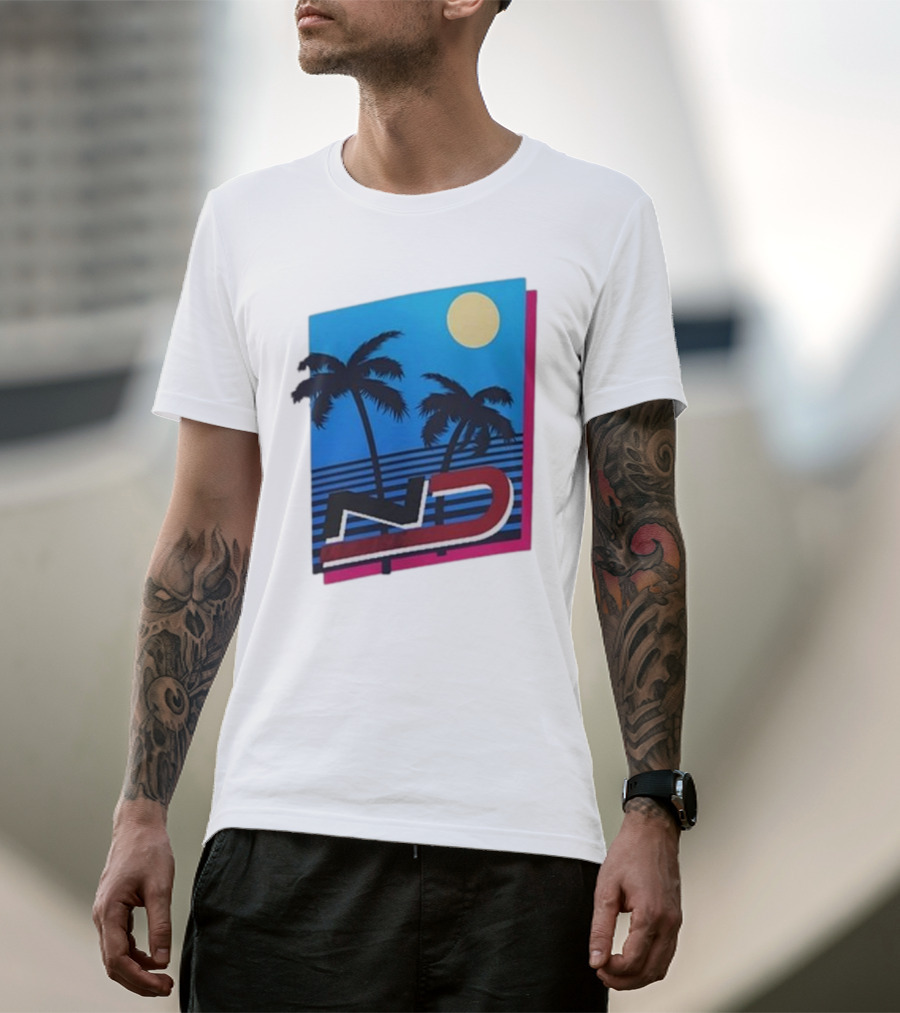 ND Natalie Decker Sunshine Season Palm Trees Moonlit Vibes T-Shirt