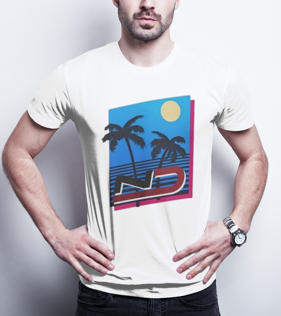 ND Natalie Decker Sunshine Season Palm Trees Moonlit Vibes T-Shirt