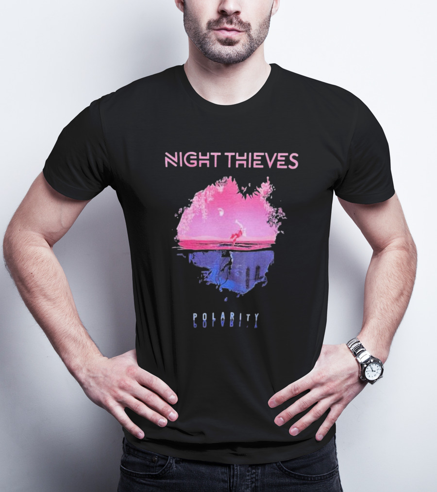 Night Thieves Polarity Pink And Blue Reflection Scene T-Shirt