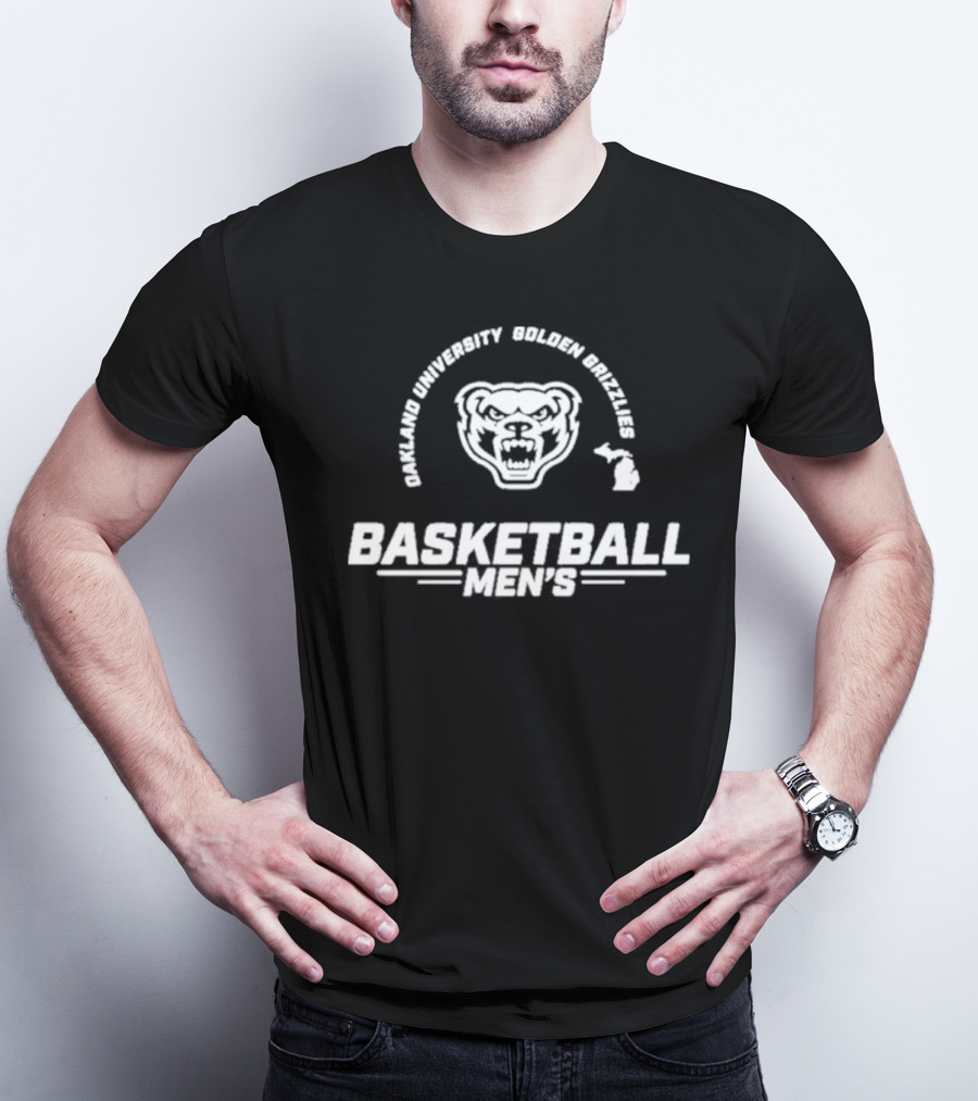 Oakland University Golden Grizzlies Basketball Men's Team T-Shirt