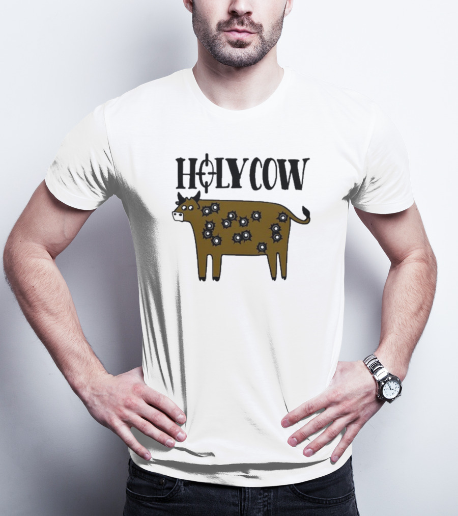 Kentucky Ballistics Holy Cow With Bullet Holes T-Shirt