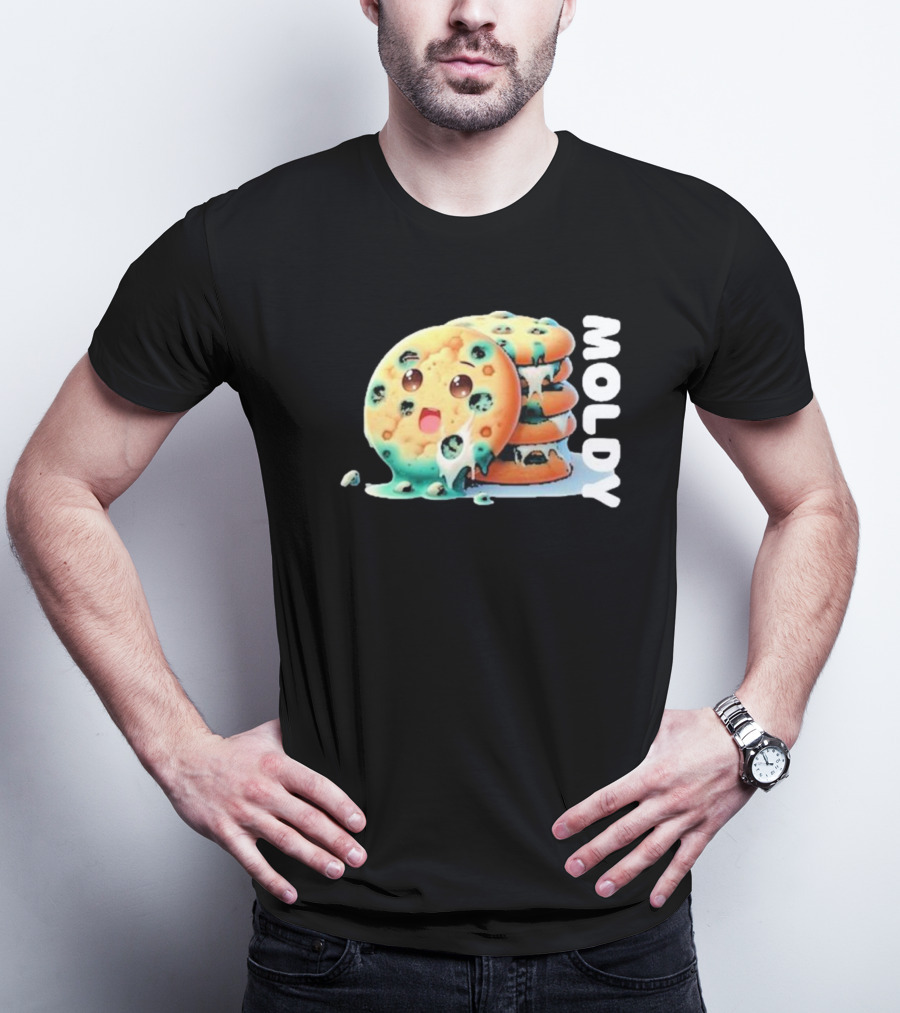 Moldy Cookies Stack With Cute Melting Face T-Shirt