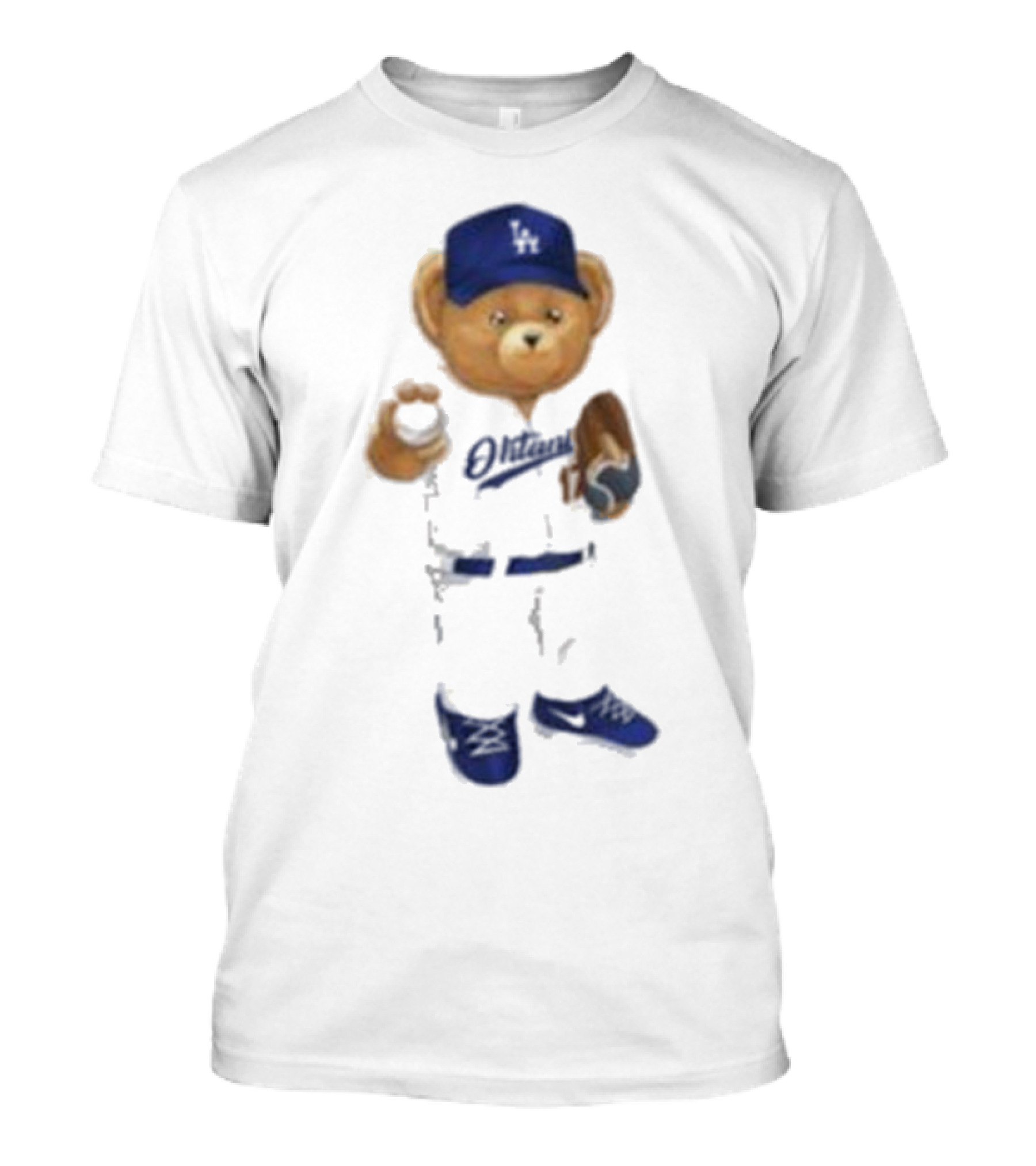LA Angels Shohei Ohtani Showtime Bear Dodgers Hat Baseball Glove T-Shirt