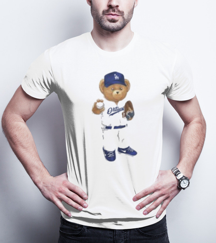 LA Angels Shohei Ohtani Showtime Bear Dodgers Hat Baseball Glove T-Shirt