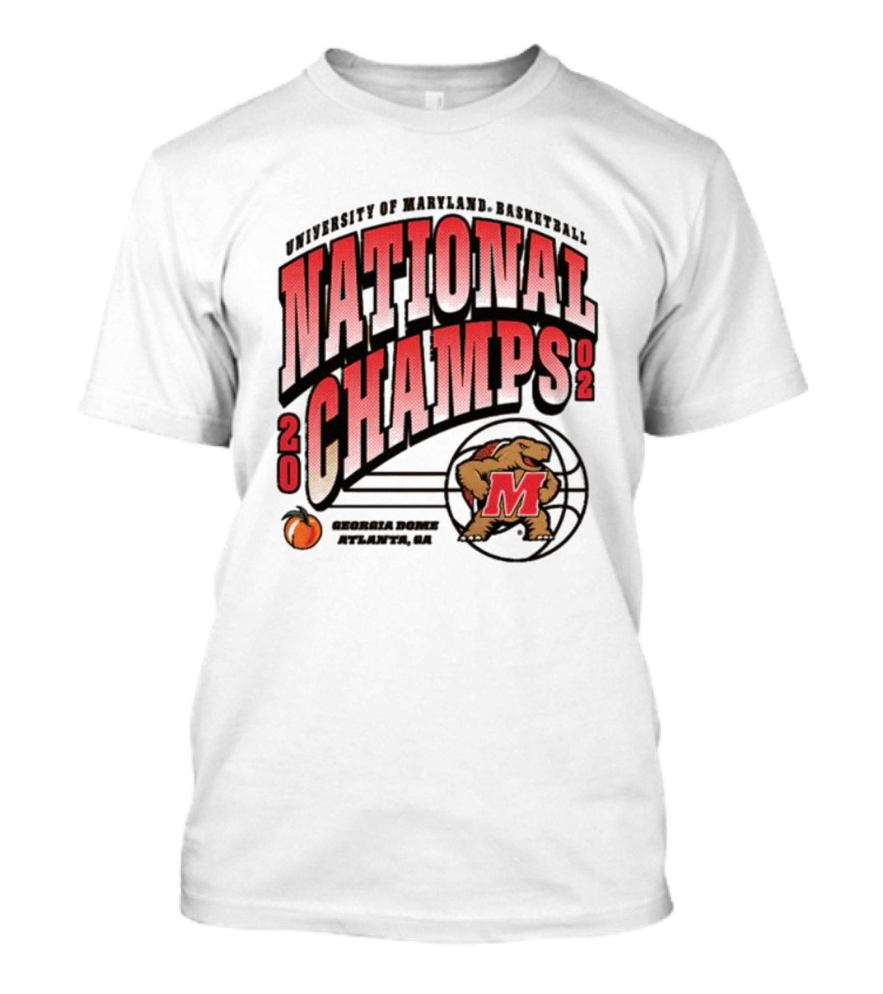 University Of Maryland Basketball 2002 National Champs Georgia Dome Atlanta T-Shirt