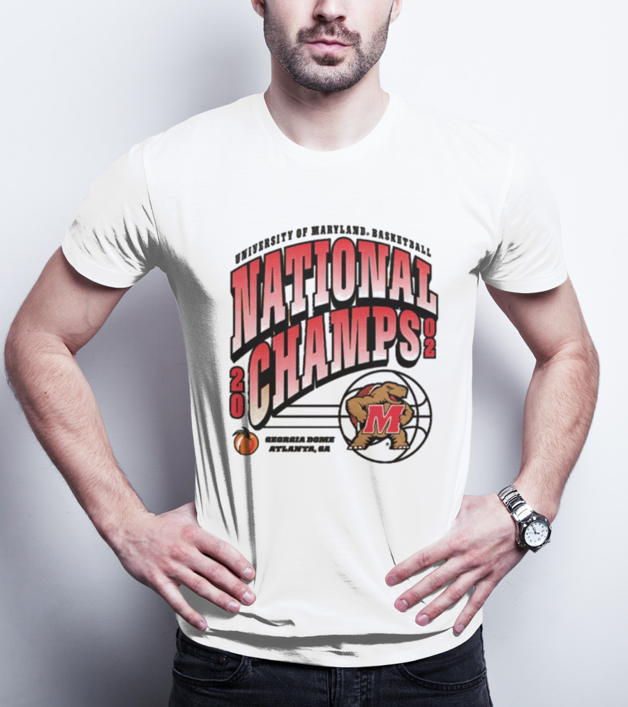 University Of Maryland Basketball 2002 National Champs Georgia Dome Atlanta T-Shirt