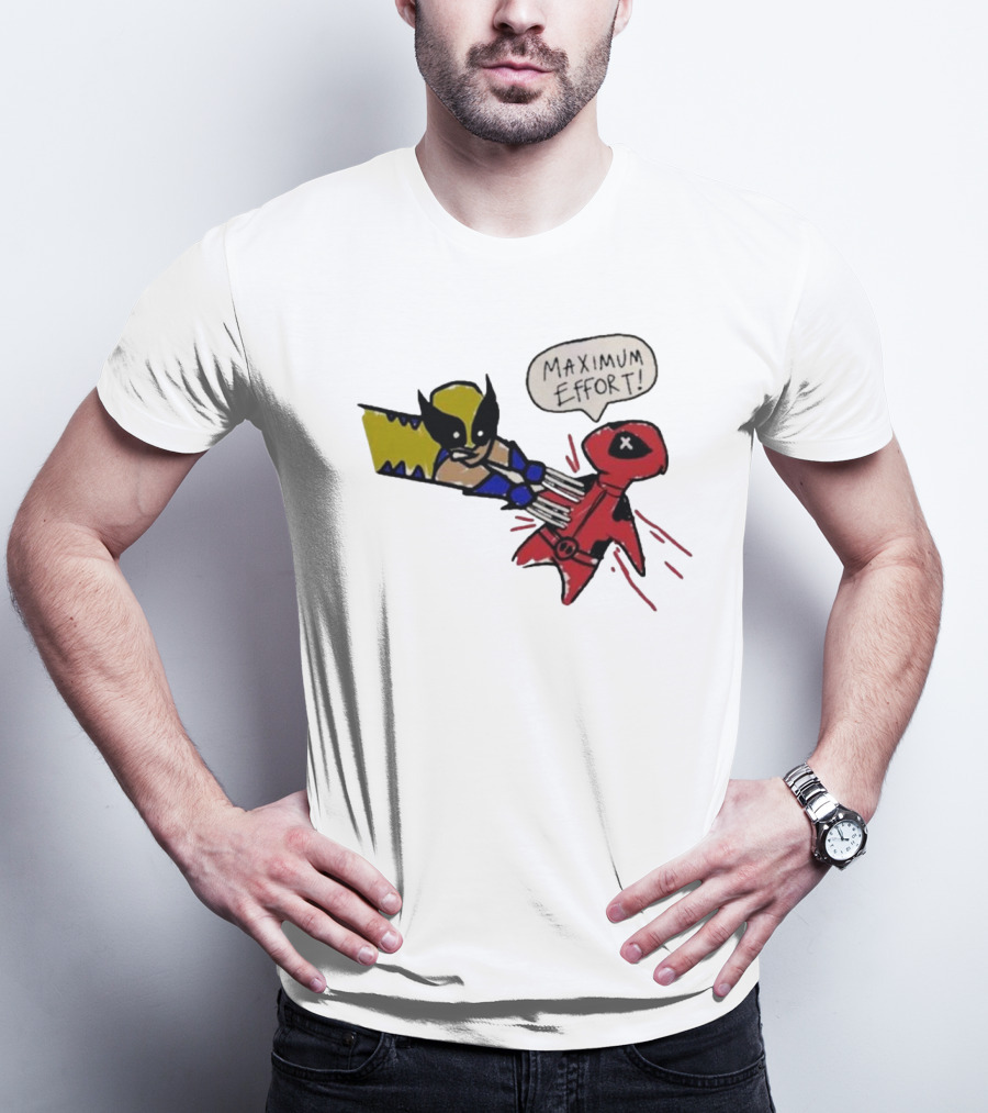 Maximum Effort Deadpool Stabbed By Wolverine T-Shirt