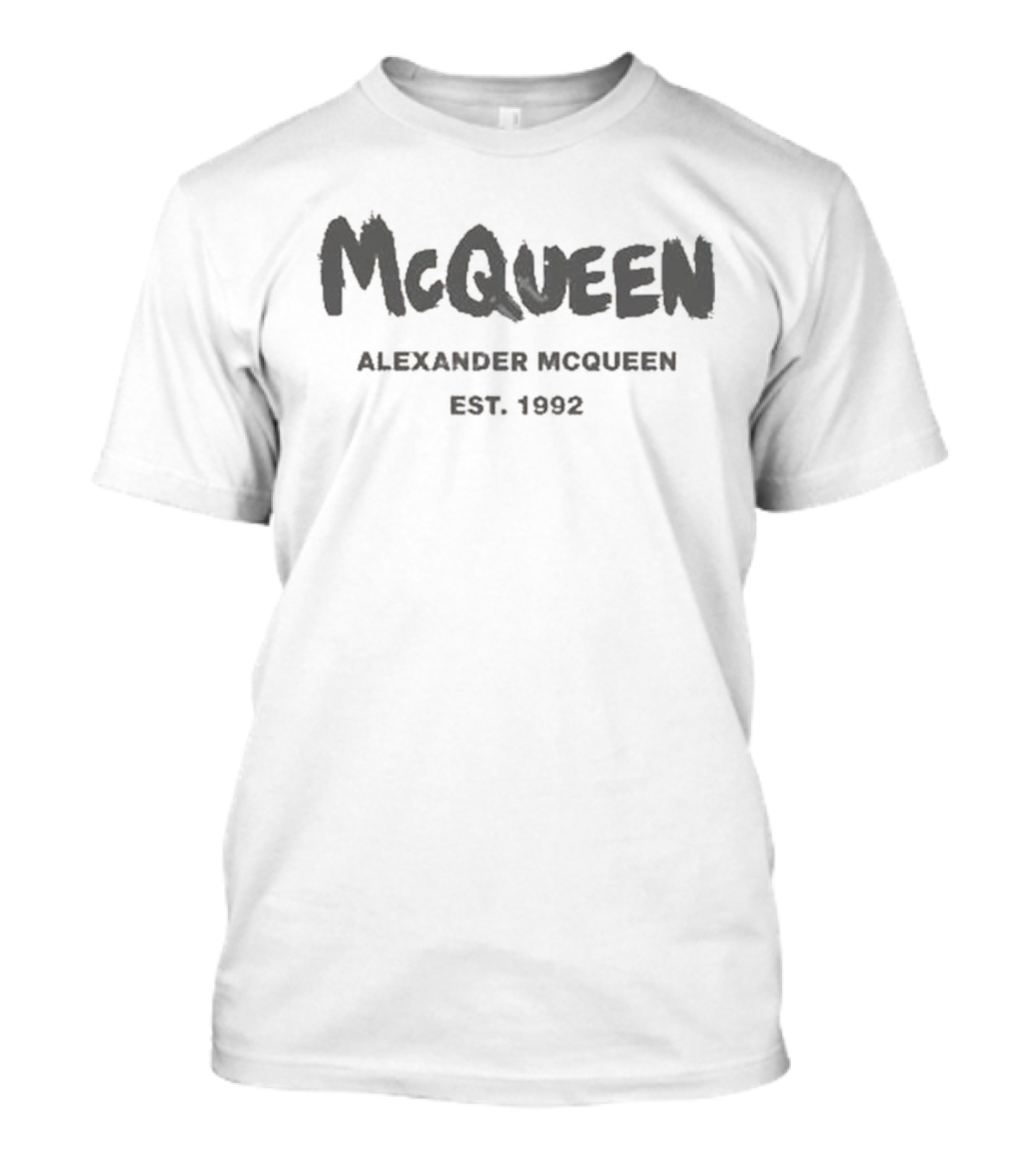 McQueen Alexander McQueen Est 1992 Fashion Label Branding T-Shirt