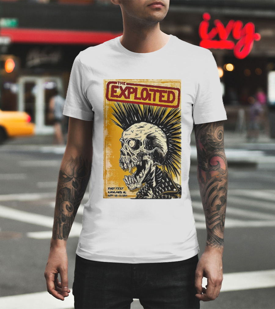 The Exploited Skull Riot Fest Chicago IL Sept 20-22 T-Shirt