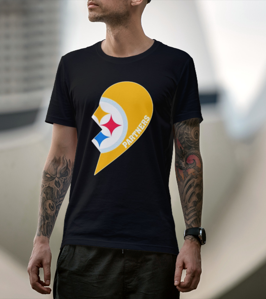 Steelers Partners Half Heart Logo Emblem T-Shirt