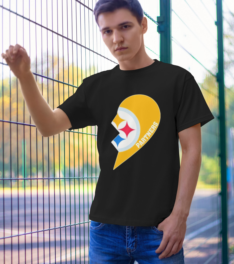 Steelers Partners Half Heart Logo Emblem T-Shirt