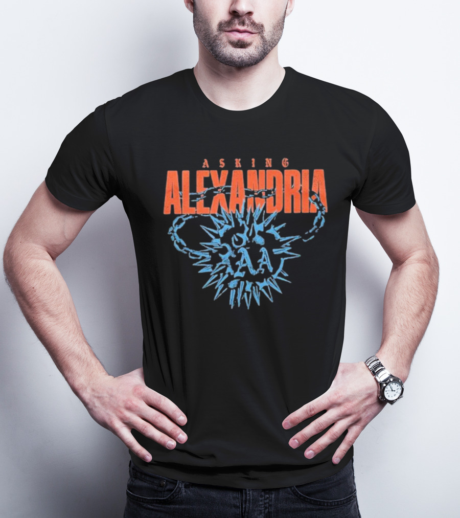 ASKING ALEXANDRIA BLUE FLAIL AND CHAIN T-Shirt