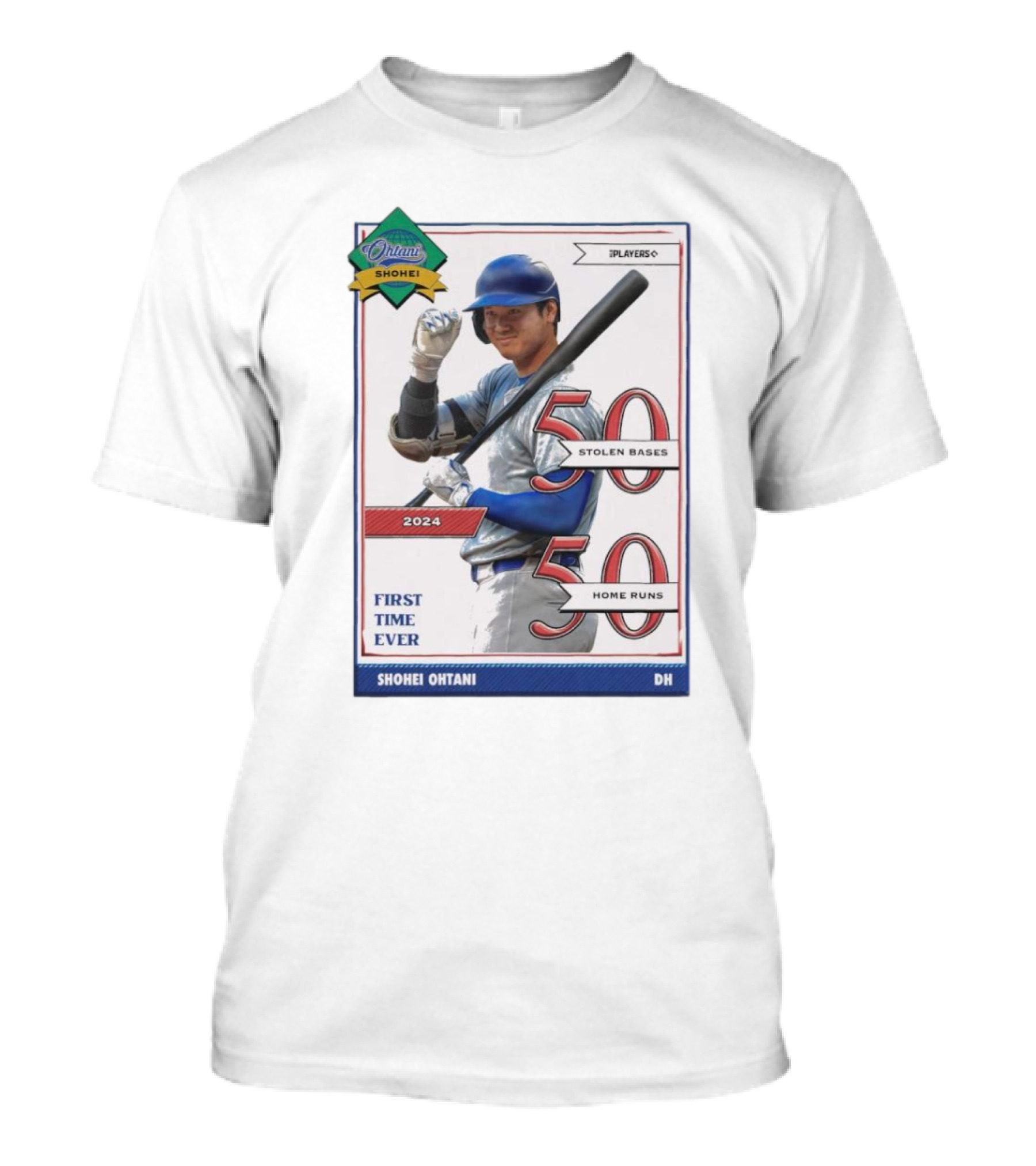 Shohei Ohtani 50 Stolen Bases 50 Home Runs First Time Ever T-Shirt