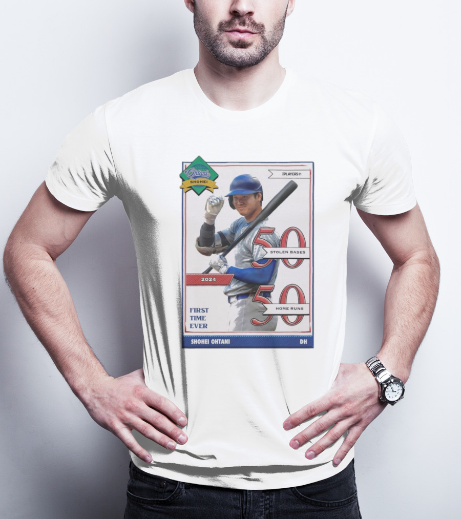 Shohei Ohtani 50 Stolen Bases 50 Home Runs First Time Ever T-Shirt