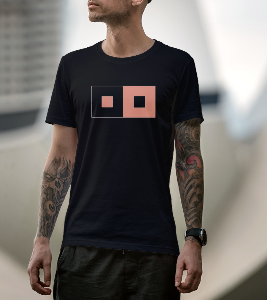 Sable Inverse Squares Minimalist Geometric T-Shirt