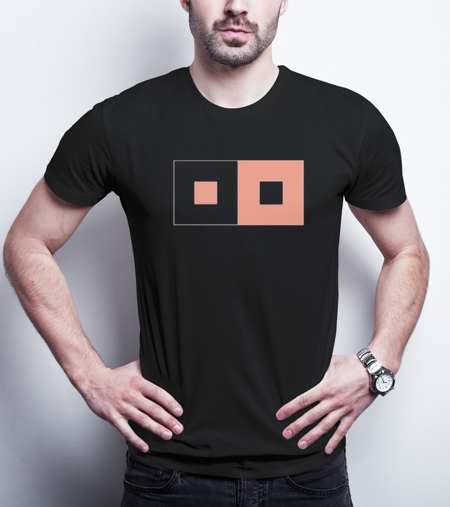 Sable Inverse Squares Minimalist Geometric T-Shirt