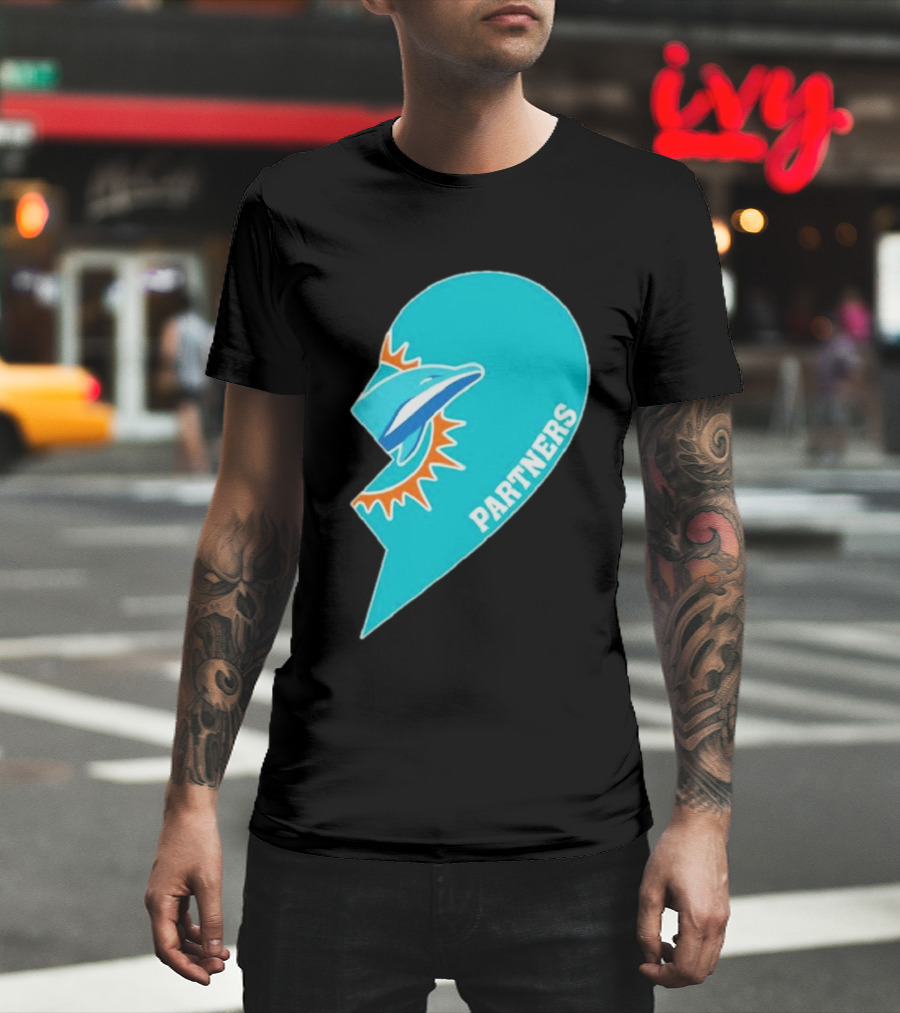 Miami Dolphins Partners Half Heart T-Shirt