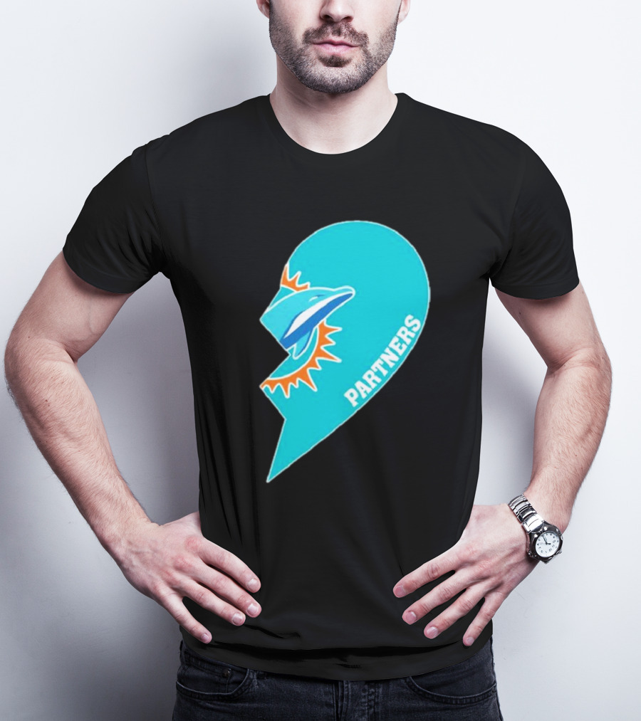 Miami Dolphins Partners Half Heart T-Shirt