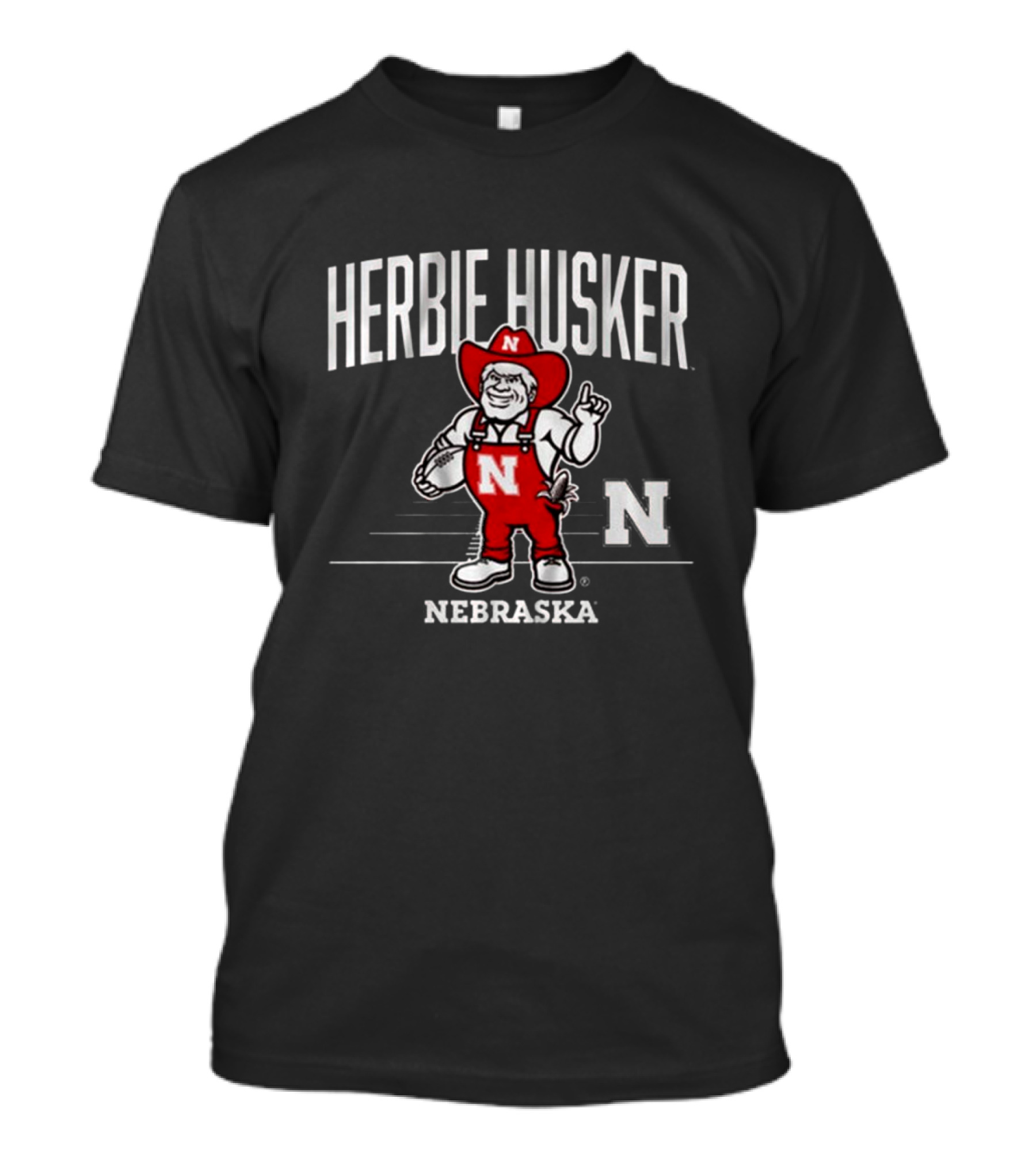 Nebraska Herbie Husker Football Mascot N T-Shirt