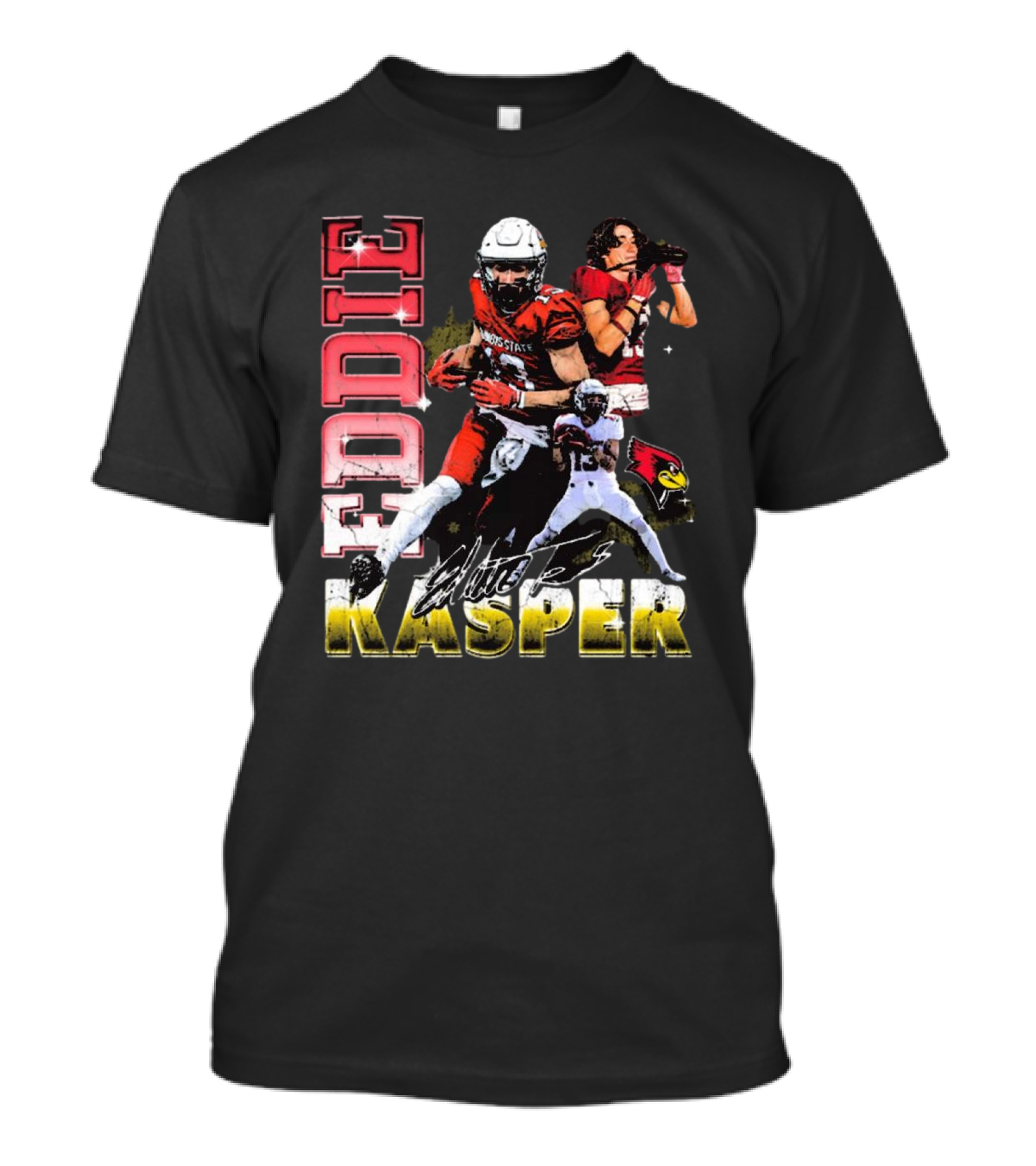 Eddie Kasper Illinois State Redbirds Football Vintage Signature T-Shirt