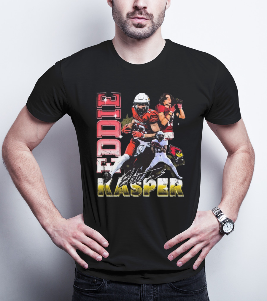 Eddie Kasper Illinois State Redbirds Football Vintage Signature T-Shirt