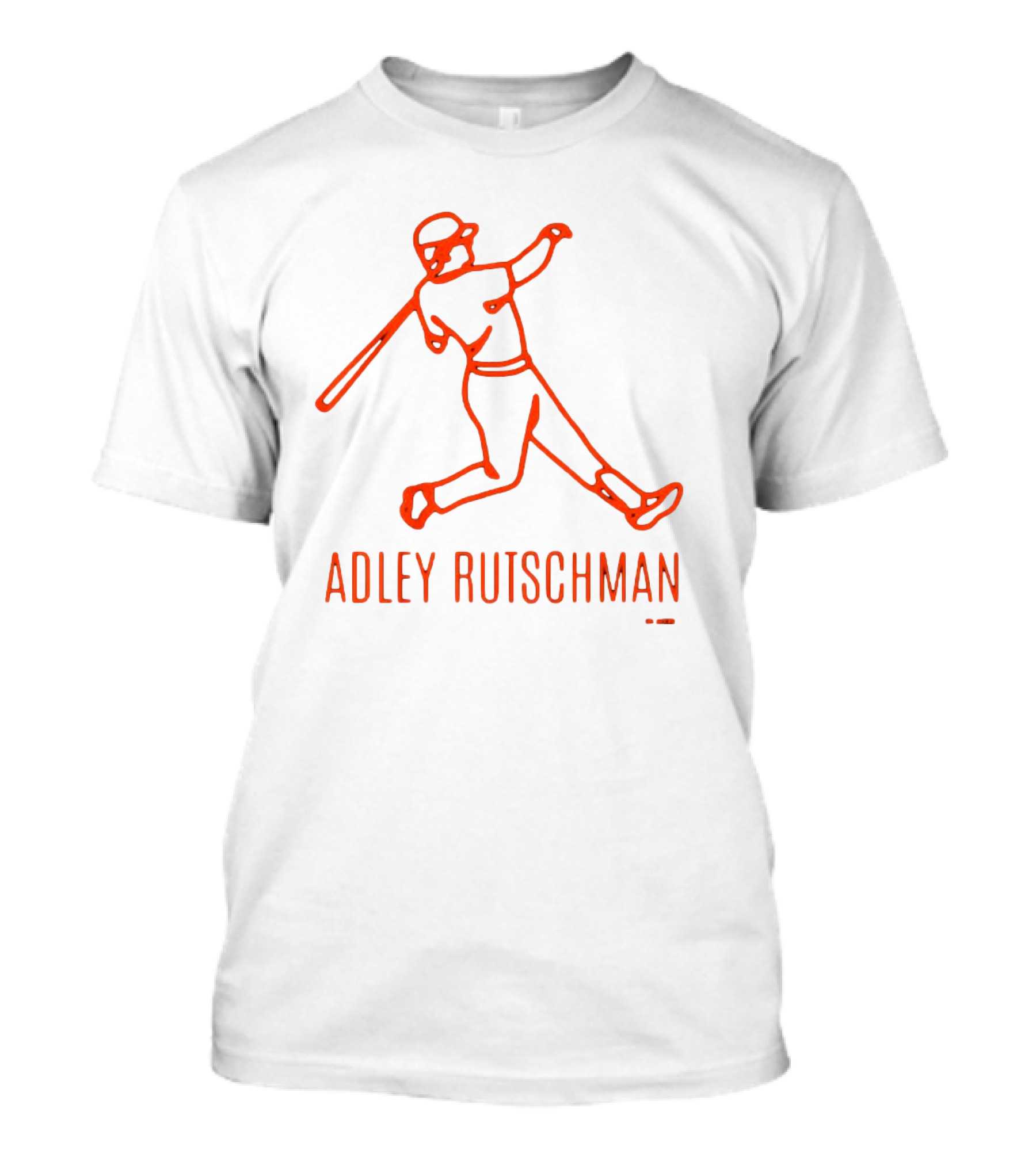 Adley Rutschman Lean Back Baltimore Orioles MLB Outline T-Shirt