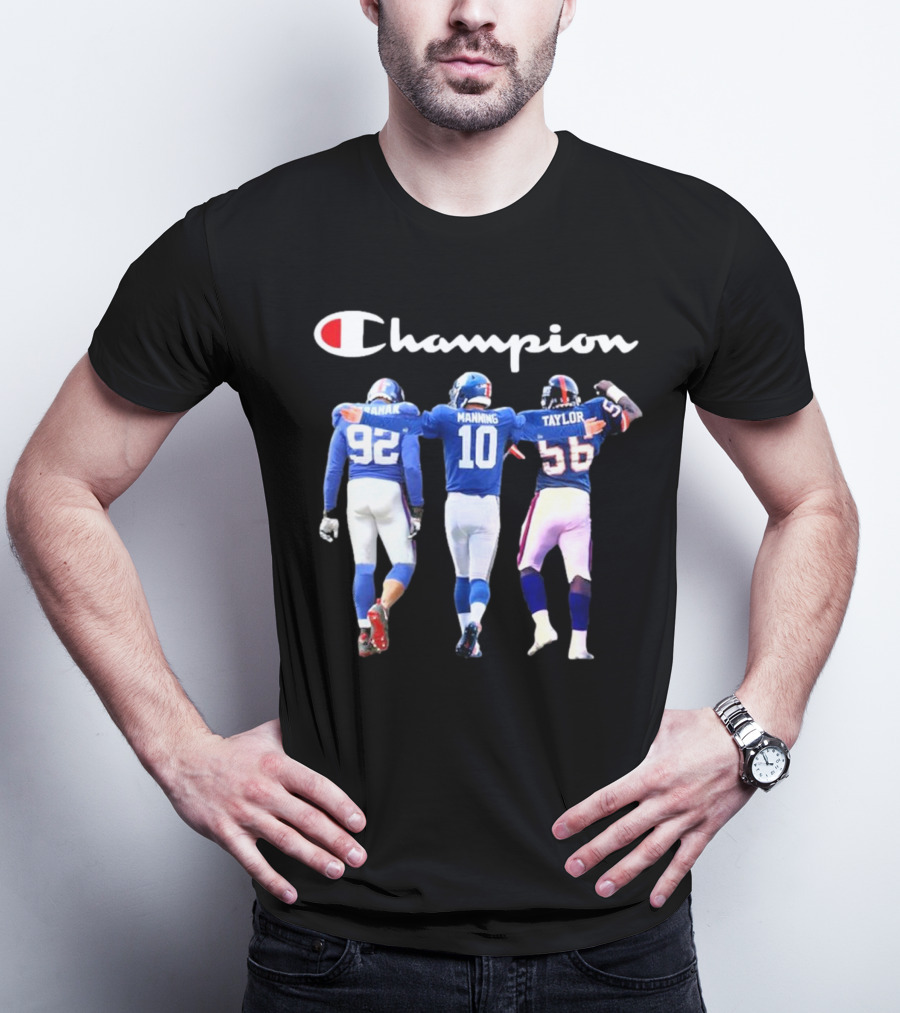 Champion Strahan Manning Taylor New York Giants Signatures T-Shirt