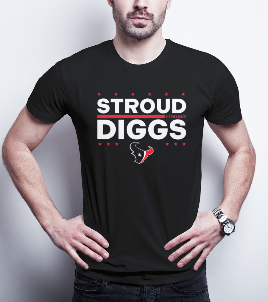 Stroud Diggs H-Town Made Houston Texans T-Shirt
