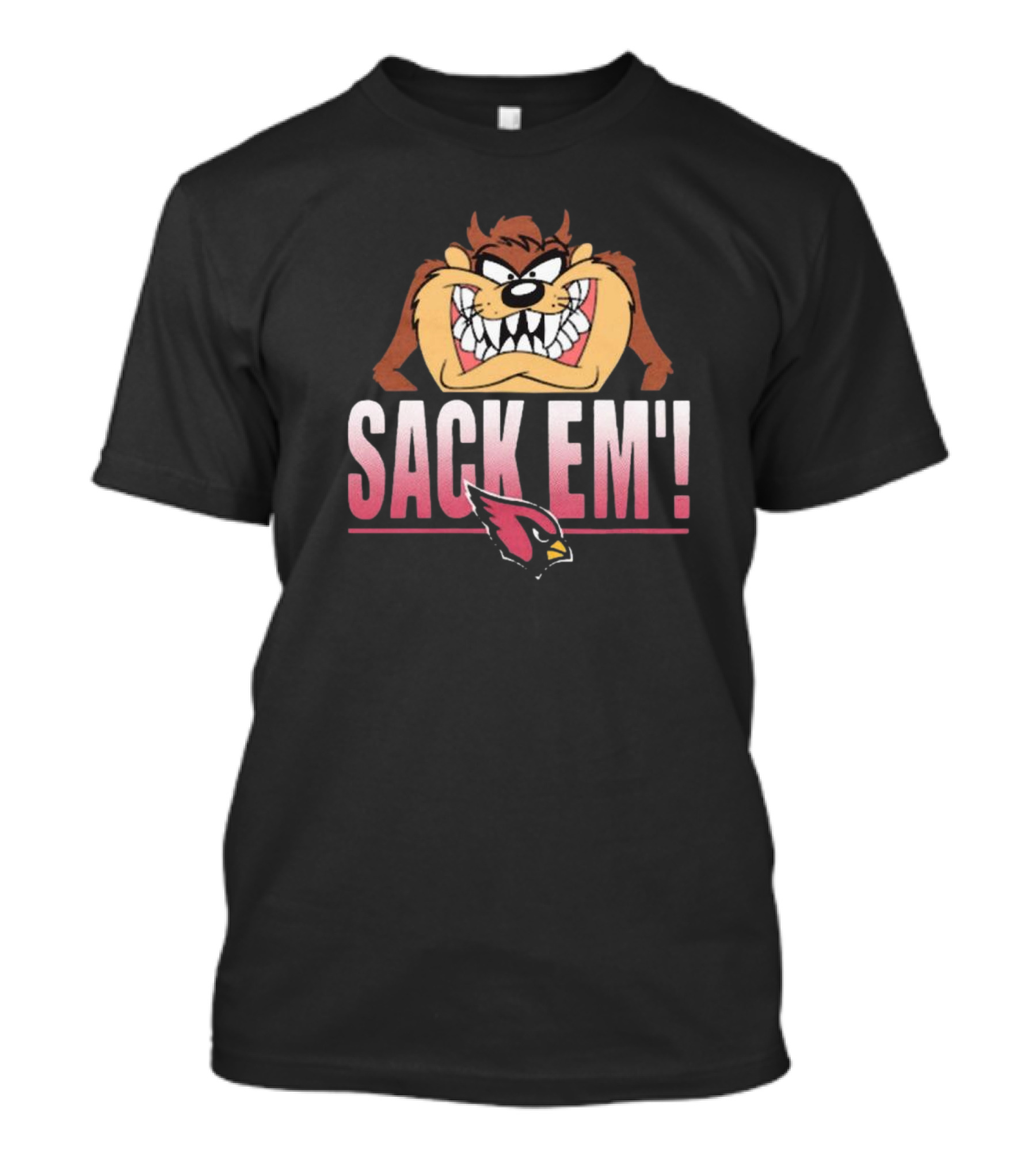 Looney Tunes Taz Sack Em Arizona Cardinals NFL T-Shirt