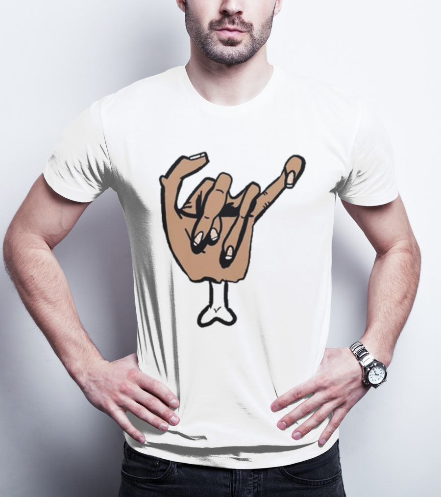 Ricky Berwick Crippled Bone Hand Gesture T-Shirt