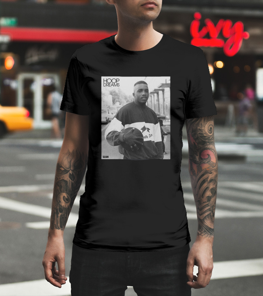 Hoop Dreams William Gates Photo Black And White SLAM T-Shirt