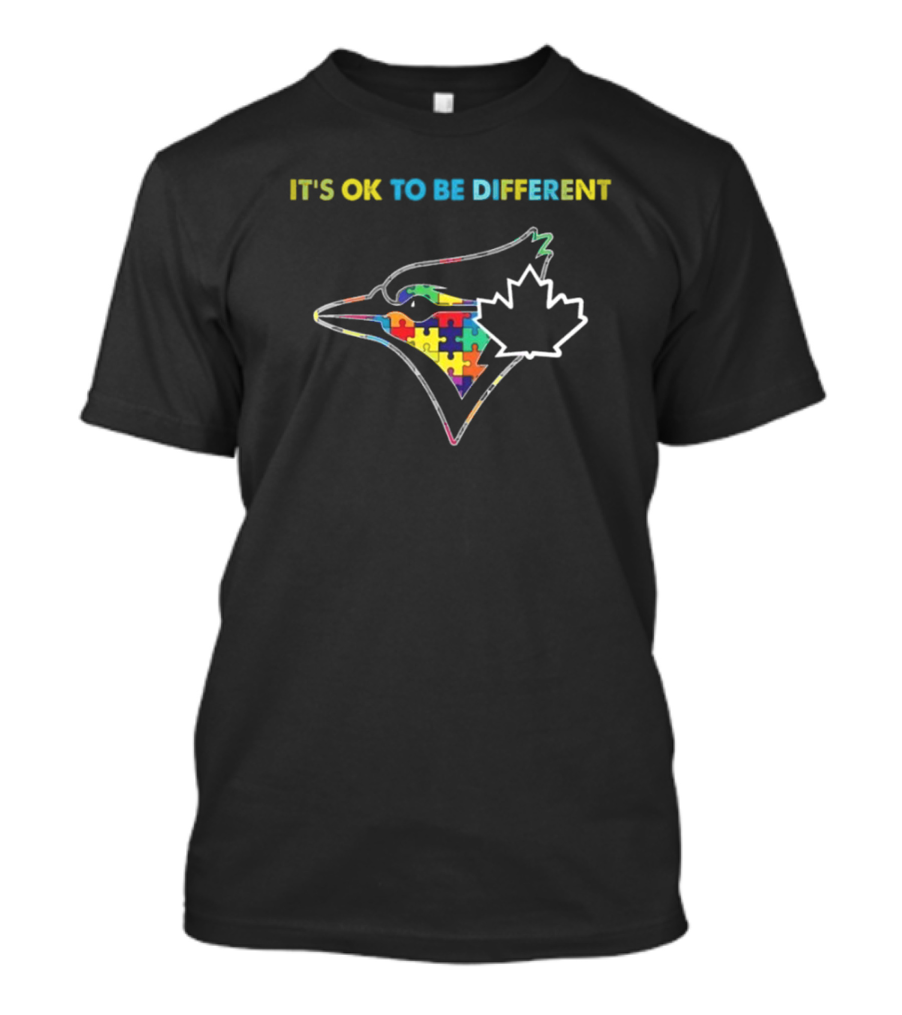 Toronto Blue Jays It's Ok To Be Different Autism Puzzle T-Shirt