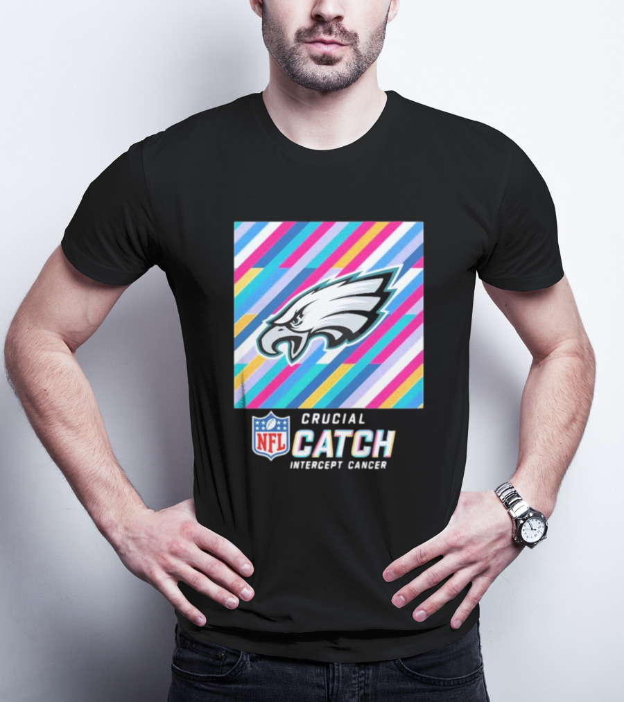 NFL Crucial Catch Intercept Cancer Philadelphia Eagles T-Shirt
