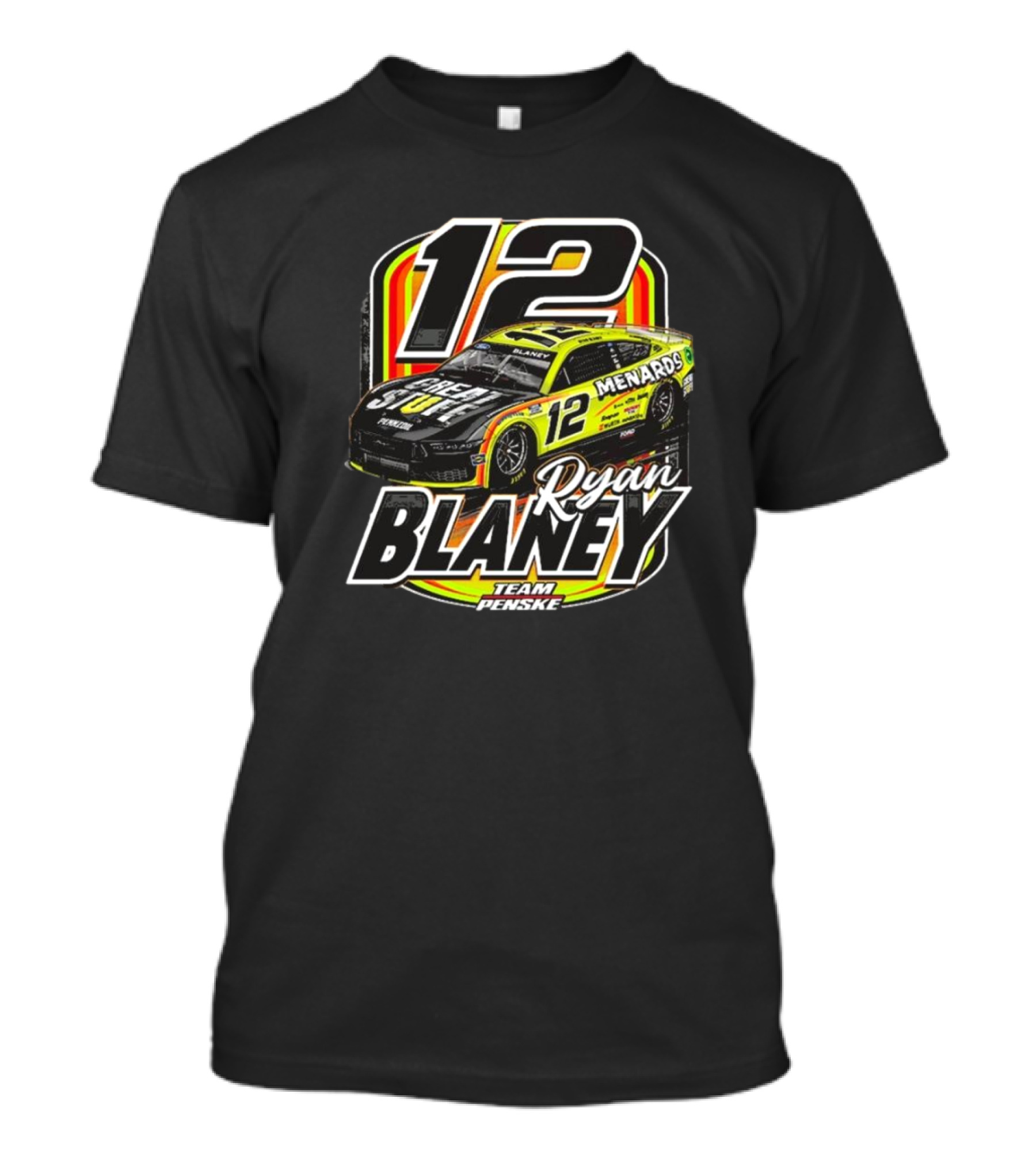 Menards Ryan Blaney Team Penske 12 NASCAR Racing Car T-Shirt