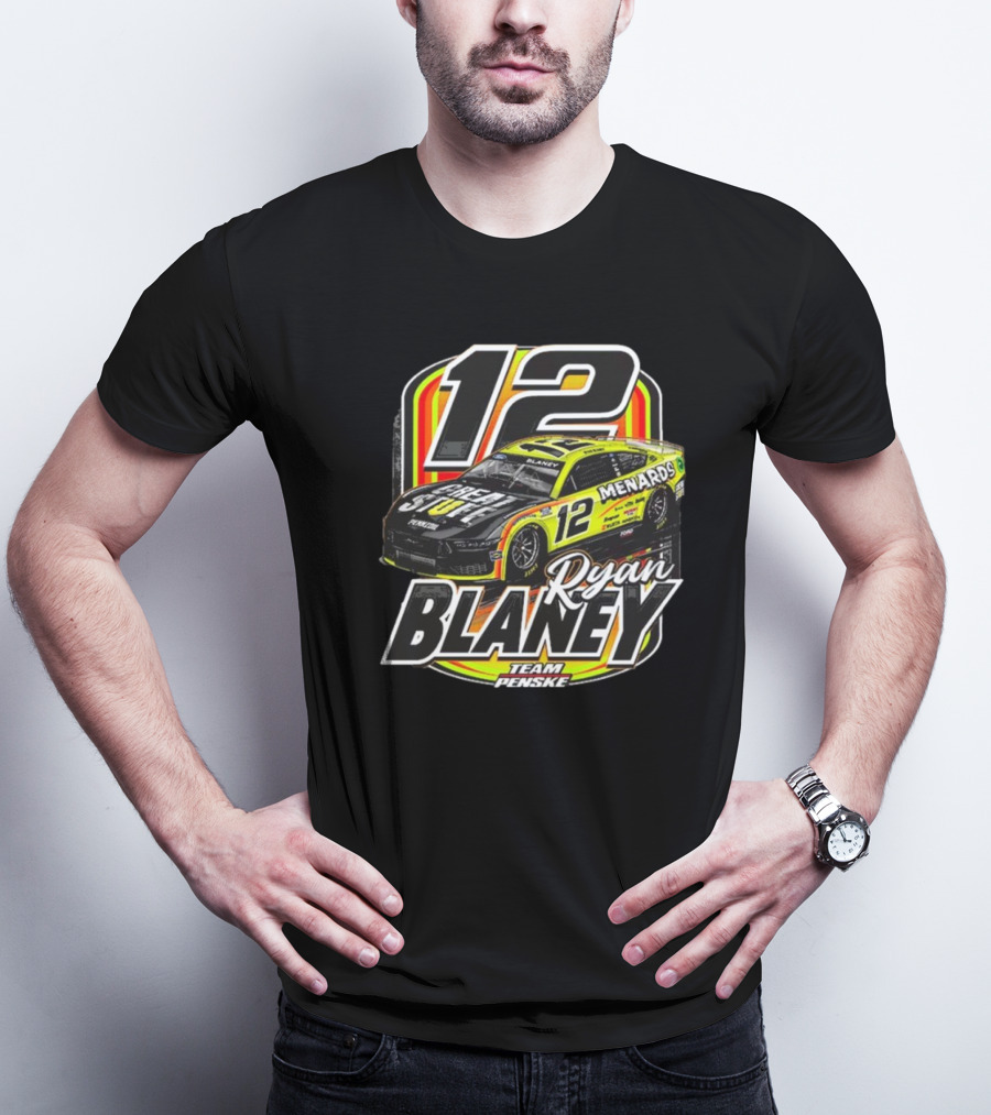 Menards Ryan Blaney Team Penske 12 NASCAR Racing Car T-Shirt