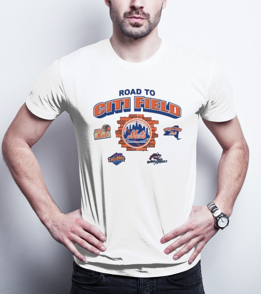 New York Mets Road To Citi Field Brooklyn Cyclones St. Lucie Mets Syracuse Mets T-Shirt