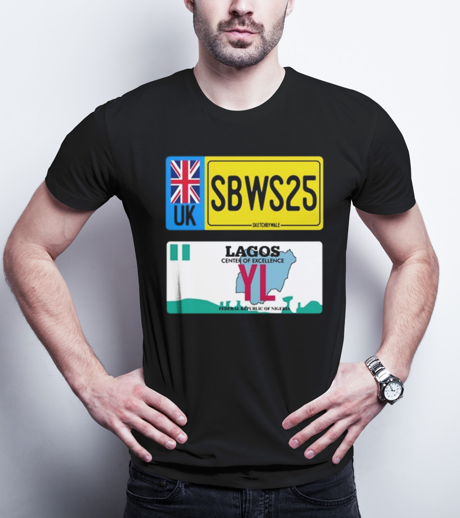 UK SBWS25 Lagos Center Of Excellence Federal Republic Of Nigeria Plate T-Shirt