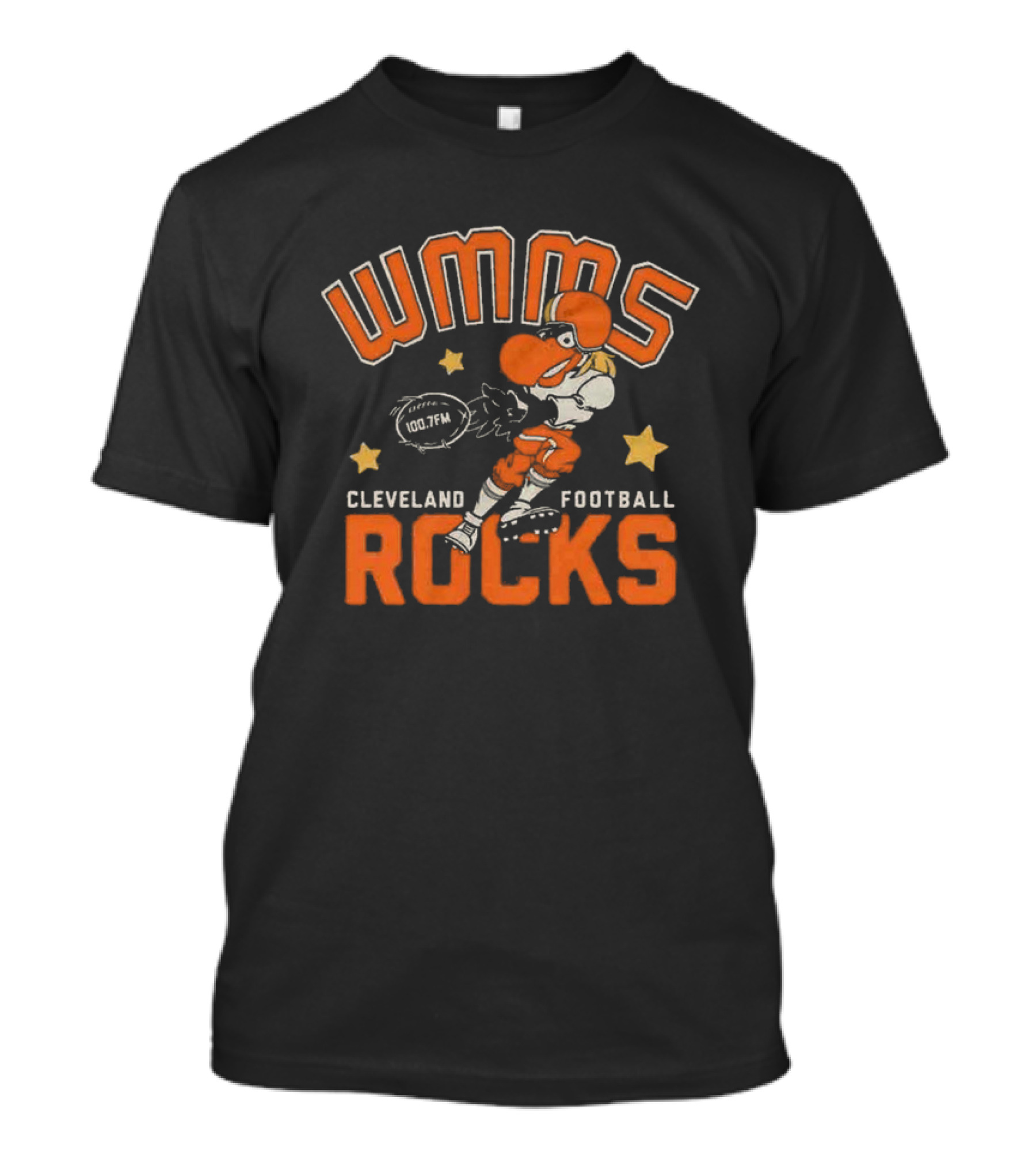 WMMS 100.7FM Cleveland Football Rocks Mascot T-Shirt
