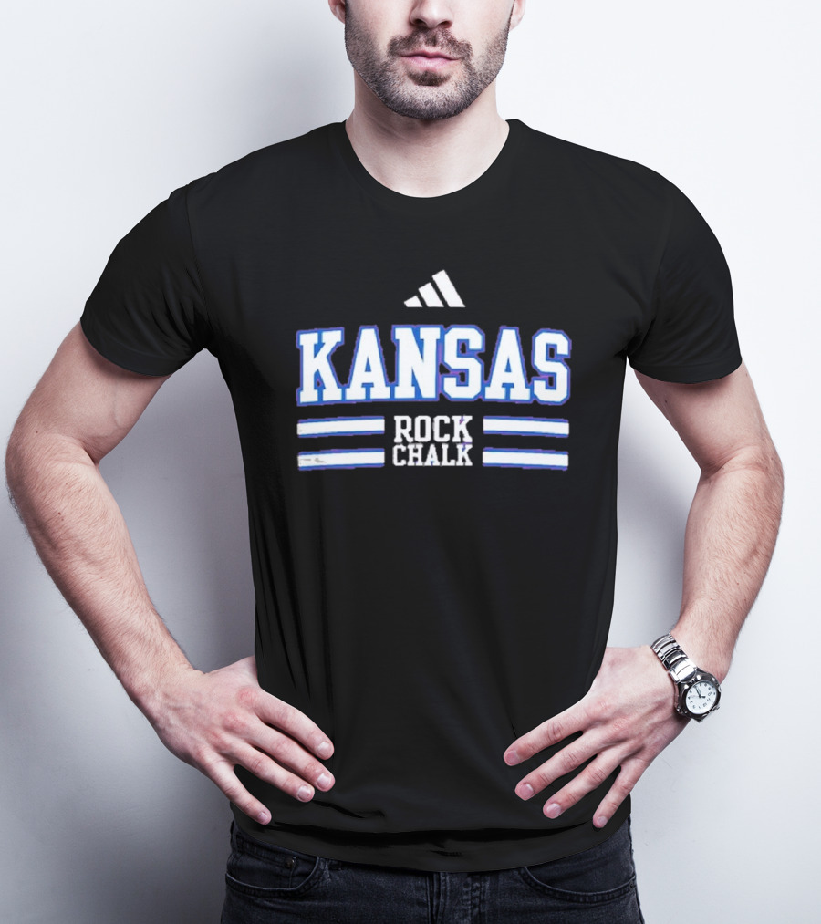 Kansas Jayhawks Rock Chalk Sideline Strategy Pregame T-Shirt