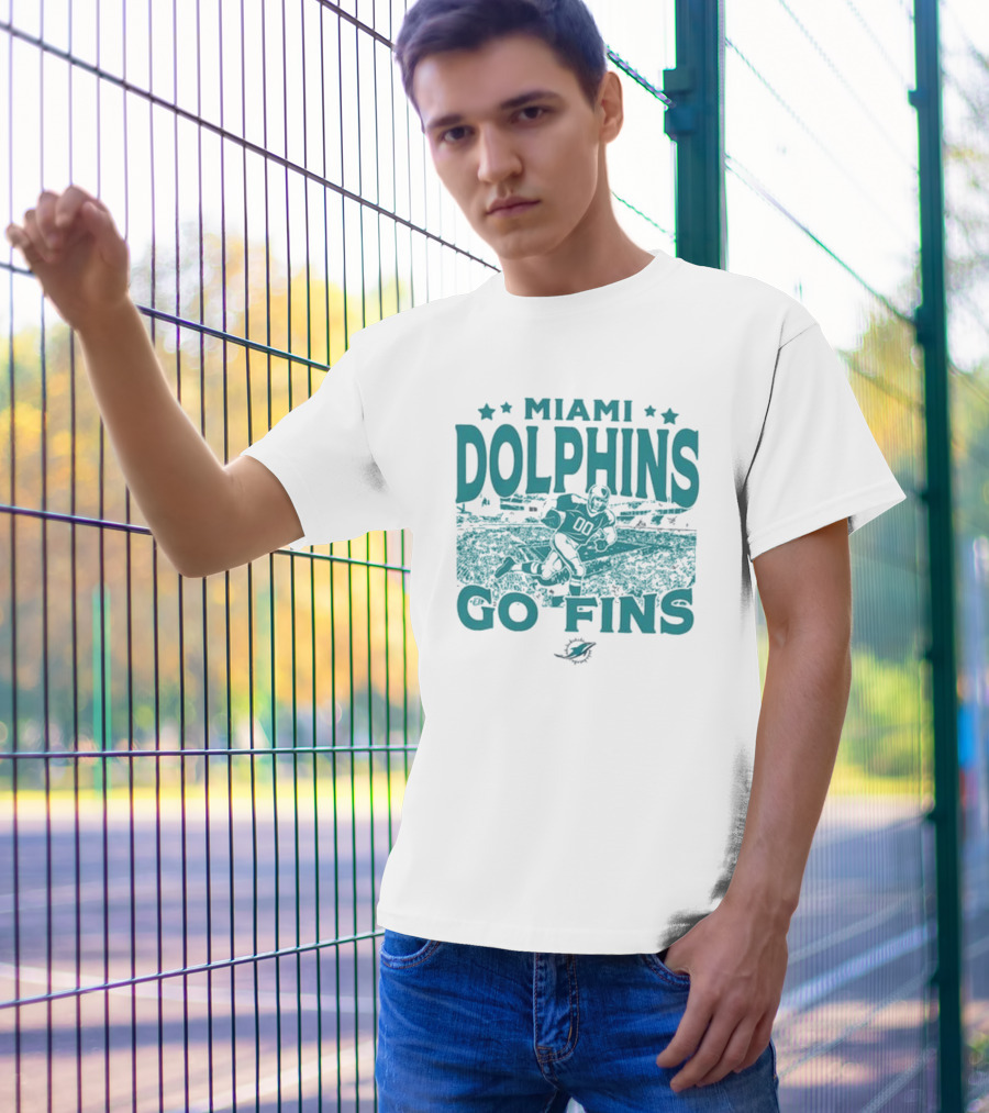 Miami Dolphins Go Fins Vintage Stadium Gameday T-Shirt