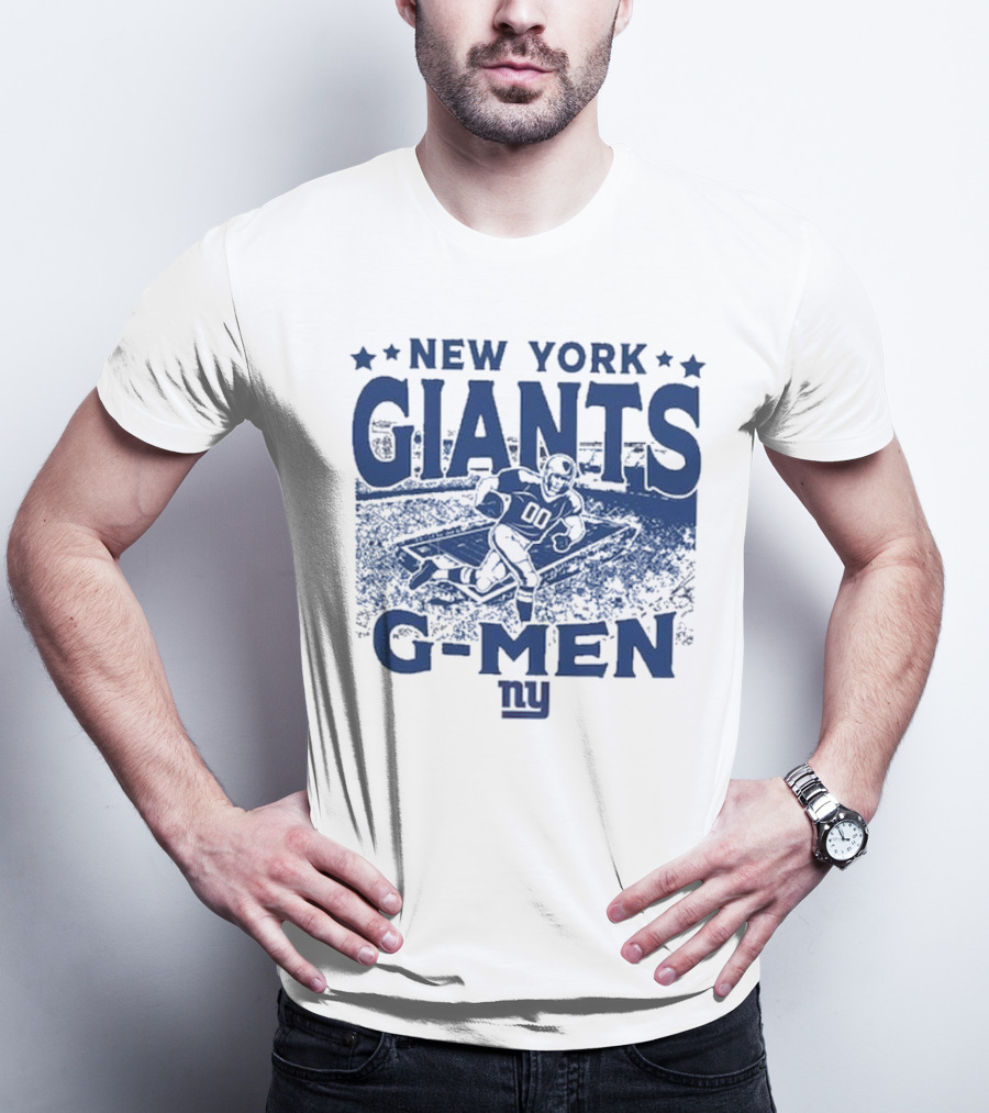 New York Giants Gameday G-Men Vintage Stadium Football T-Shirt