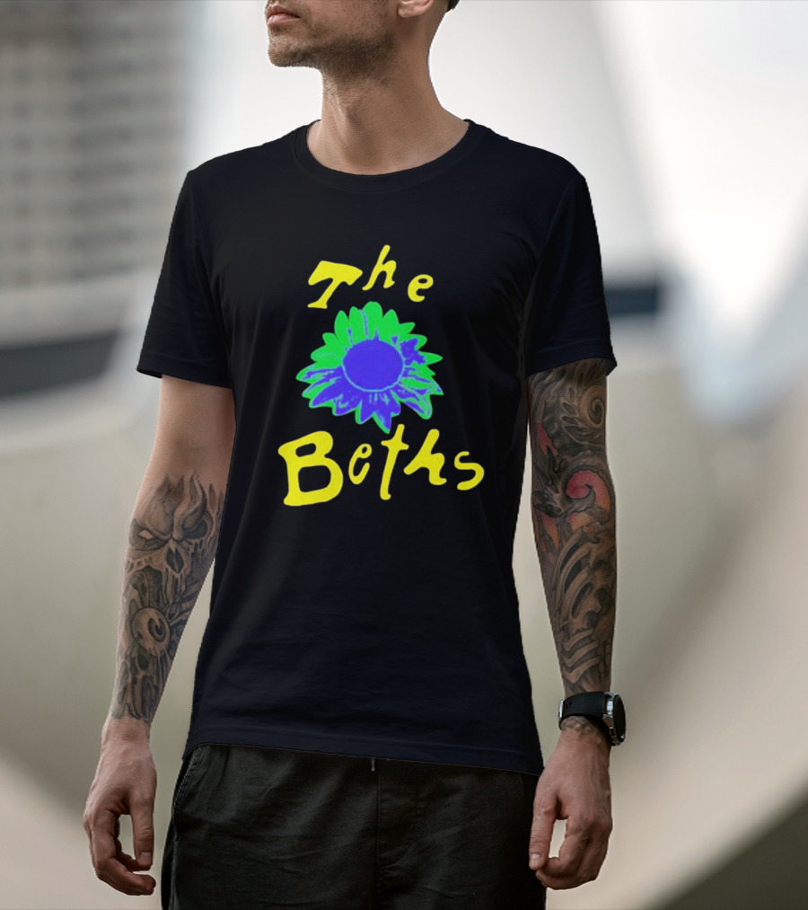 The Beths Bright Blue Green Flower T-Shirt