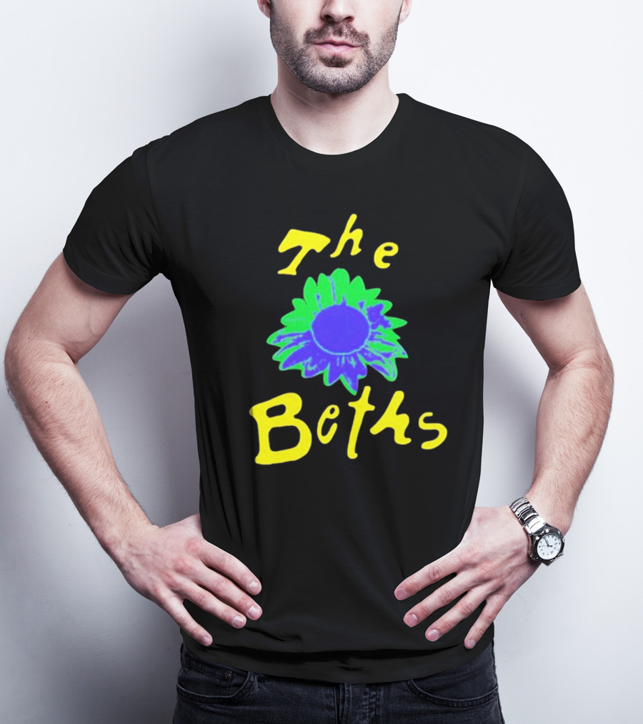 The Beths Bright Blue Green Flower T-Shirt